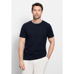 T-Shirt OLYMP "OLYMP Casual Wirk", Jungen, Gr. L, marine, 70% Baumwolle, 30% Leinen, Shirts T-Shirt