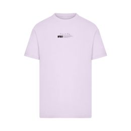 T-Shirt MisterTee "MisterTee Herren Become the Change Butterfly 2.0 Tee", Jungen, Gr. M, lila, 100% Baumwolle, bedruckt, normal, Rundhals, Shirts T-Shirt