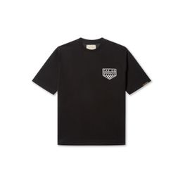 T-Shirt PAS DE MONACO "Pas De Monaco IMPASSE T-SHIRT", Jungen, Gr. L, schwarz, 70% Polyester, 30% Baumwolle, bedruckt, relaxed fit, Rundhals, Shirts T-Shirt