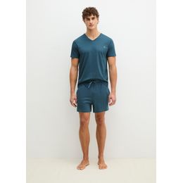 Marc O'Polo Schlafhose MARC O'POLO "Mix N Match Cotton", Herren, Gr. XL (58), N-Gr, orion blau, Single Jersey, Obermaterial: 100% Baumwolle, bequem kurz, Hosen Schlafhose