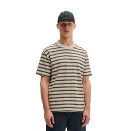 Marc O'Polo T-Shirt MARC O'POLO "aus Bio-Baumwolle und Leinen", Jungen, Gr. L, medium beige, Obermaterial: 70% Baumwolle, 30% Leinen, unifarben, Basic, relaxed fit, Rundhals, normaler Saum, Shirts T-Shirt