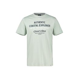 Lerros Herren T-Shirt "Sommerliches T-Shirt aus Baumwolle mit O-Neck, gro&szlig;e Gr&ouml;&szlig;en"bay gr&uuml;n, Gr. 6XL, 100% Baumwolle, Shirts