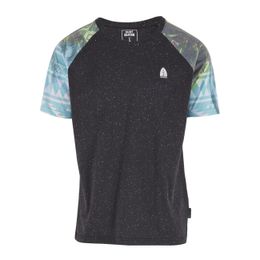 T-Shirt Just Rhyse "Just Rhyse Port Salerno T-Shirt", Jungen, Gr. S, schwarz, gr&uuml;n, 80% Baumwolle, 20% Polyester, mehrfarbig, skinny fit, Rundhals, Shirts T-Shirt