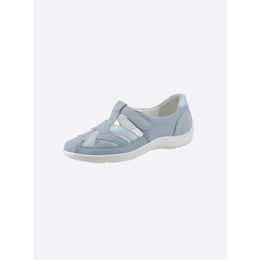 Waldl&auml;ufer Klettschuh WALDL&Auml;UFER, Damen, Gr. 5,5, blau (bleu), Nubukleder, Basic, Schuhe Klettschuh