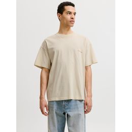 Jack & Jones T-Shirt JACK & JONES "JORMAINE WASHED BACK TEE SS CREW NECK", Jungen, Gr. L, antique wei&szlig;, Jersey, Obermaterial: 100% Baumwolle, unifarben, relaxed fit normal, Rundhals, Shirts T-Shirt