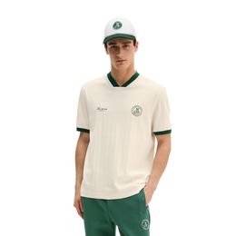 Marc O'Polo T-Shirt MARC O'POLO "mit gro&szlig;em R&uuml;ckenprint", Jungen, Gr. L, wei&szlig; cotton, Obermaterial: 100% Baumwolle, gestreift, Basic, regular fit, Rundhals, Rippb&uuml;ndchen, Shirts T-Shirt