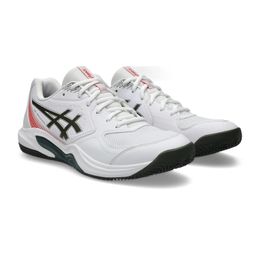 Tennisschuh asics "GEL-DEDICATE 9 CLAY", Herren, Gr. 42,5, wei&szlig; (wei&szlig;, vintage khaki), Synthetik, Schuhe, Sandplatzschuhe f&uuml;r Aschepl&auml;tze