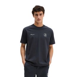 Marc O'Polo T-Shirt MARC O'POLO "mit gro&szlig;em R&uuml;ckenprint", Jungen, Gr. L, schwarz navy, Obermaterial: 100% Baumwolle, unifarben, Basic, relaxed fit, Rundhals, normaler Saum, Shirts T-Shirt