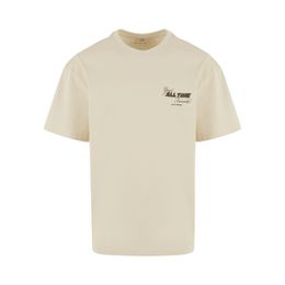 MisterTee Herren T-Shirt "MisterTee All Time Favorite Oversize Tee"sandwei&szlig;, Gr. XS, bedruckt, 100% Baumwolle, Shirts