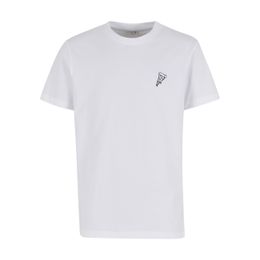 T-Shirt MisterTee "MisterTee Herren Pizza Tee EMB", Jungen, Gr. XXL, wei&szlig;, 100% Baumwolle, bedruckt, normal, Racerback, Shirts T-Shirt