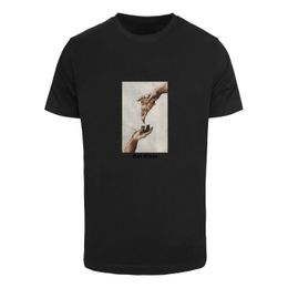 T-Shirt MisterTee "MisterTee Herren God Given Pizza Tee", Jungen, Gr. M, schwarz, 100% Baumwolle, unifarben, normal, Rundhals, Shirts T-Shirt