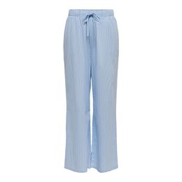 Schlupfhose Only "ONLAUGUSTA PANT WVN NOOS", Damen, Gr. S (36), N-Gr, cloud dancer stripes:blau stripes, Web, Obermaterial: 100% Baumwolle, gestreift, regular fit lang, Hosen Schlupfhose, Baumwolle, regular fit