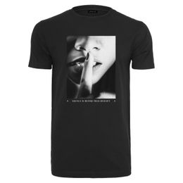 T-Shirt MisterTee "MisterTee Herren Better than Bullsh*t Tee", Jungen, Gr. L, schwarz, 100% Baumwolle, bedruckt, loose fit, Rundhals, Shirts T-Shirt