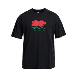 Quiksilver Herren T-Shirt "Structured Flower", schwarz, Gr. XL, Obermaterial: 100% Baumwolle., Shirts