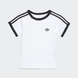 T-Shirt adidas originals "3 STRIPE TEE", Jungen, Gr. 92, wei&szlig;, schwarz, Obermaterial: 100% Baumwolle, Rundhals, Shirts T-Shirt