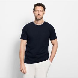 T-Shirt OLYMP, Jungen, Gr. L, marine, Jersey, Obermaterial: 70% Baumwolle, 30% Leinen, regular fit normal, Rundhals, Shirts T-Shirt, regular fit, Rundhals, casual