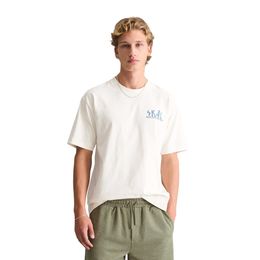 Marc O'Polo T-Shirt MARC O'POLO DENIM "mit R&uuml;ckenprint", Jungen, Gr. L, silky wei&szlig;, Obermaterial: 100% Baumwolle, unifarben, Basic, relaxed fit, Rundhals, normaler Saum, Shirts T-Shirt