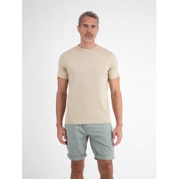 T-Shirt Lerros "Klassisches T-Shirt aus reiner Baumwolle mit Rundkragen", Jungen, Gr. L, beige (gravel beige), 100% Baumwolle, Rundhals, Shirts T-Shirt