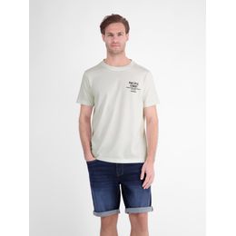 T-Shirt Lerros "Sportliches T-Shirt aus Baumwolle mit Brust- und R&uuml;ckenprint", Jungen, Gr. L, broken wei&szlig;, 100% Baumwolle, Rundhals, Shirts T-Shirt