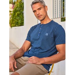 T-Shirt Lerros "T-Shirt in Fineliner-Optik, Rundhalsausschnitt", Jungen, Gr. L, blau (classic navy), 100% Baumwolle, Rundhals, Shirts T-Shirt
