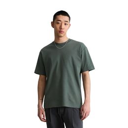 Marc O'Polo Herren T-Shirt "aus reiner Bio-Baumwolle"moss gr&uuml;n, Basic, Gr. S, MARC O'POLO DENIM, unifarben, Obermaterial: 100% Baumwolle, Shirts