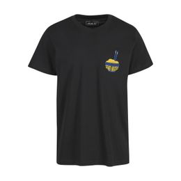 T-Shirt MisterTee "MisterTee Herren Send Noods Tee EMB", Jungen, Gr. L, schwarz, 100% Baumwolle, bedruckt, normal, Rundhals, Shirts T-Shirt