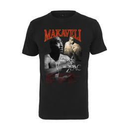 T-Shirt Merchcode "Merchcode Herren Tupac Makaveli Tee", Jungen, Gr. XL, schwarz, 100% Baumwolle, unifarben, normal, Rundhals, Shirts T-Shirt