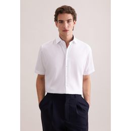 Businesshemd Seidensticker "Schwarze Rose", Herren, Gr. L (42), normale &Auml;rmell&auml;ngen, wei&szlig;, 100% Baumwolle, unifarben, regular fit, Hemden, Regular 1/2 Kentkragen Uni