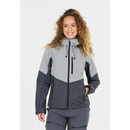 Softshelljacke WHISTLER "Rosea V2", Damen, Gr. 40, blau, 100% Polyester, unifarben, normal, hoch geschlossener Ausschnitt, Jacken Softshelljacke, mit wasserabweisender Beschichtung