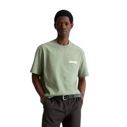 Marc O'Polo T-Shirt MARC O'POLO DENIM "aus schwerem Bio-Baumwoll-Jersey", Jungen, Gr. M, tea gr&uuml;n, Obermaterial: 100% Baumwolle, unifarben, Basic, relaxed fit, Rundhals, normaler Saum, Shirts T-Shirt