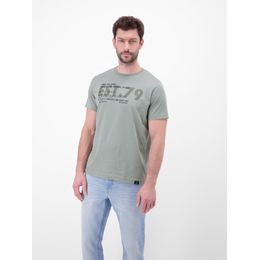 T-Shirt Lerros "T-Shirt aus Baumwolle mit Brustprint", Jungen, Gr. L, storm grau, 100% Baumwolle, Rundhals, Shirts T-Shirt