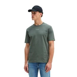 Marc O'Polo T-Shirt MARC O'POLO "aus reiner Bio-Baumwolle", Jungen, Gr. XXL, mangrove, Obermaterial: 100% Baumwolle, unifarben, regular fit, Rundhals, Umschlagbund, Shirts T-Shirt