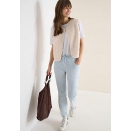 Fellimitatweste Cecil, Damen, Gr. XXL (46), beige (teddy vanillewei&szlig;), Stoff, 100% Polyester, unifarben, comfort fit normal, Rundhals, Westen, Rundhalsausschnitt