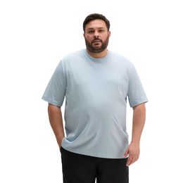 Marc O'Polo T-Shirt MARC O'POLO "aus reiner Bio-Baumwolle", Jungen, Gr. 4XL, calm blau, Obermaterial: 100% Baumwolle, unifarben, Basic, regular fit, Rundhals, Shirts T-Shirt