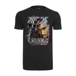 Merchcode Herren T-Shirt "Merchcode Herren Tupac Retro Tee"schwarz, Gr. L, bedruckt, 100% Baumwolle, Shirts