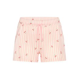 Pyjamashorts Vivance Dreams, Damen, Gr. 32/34, N-Gr, rosa gestreift, Single Jersey, Obermaterial: 50% Baumwolle, 50% Viskose, Basic, gerade kurz, Hosen, mit s&uuml;&szlig;em Streifenmuster