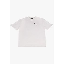 T-Shirt DROPSIZE "Dropsize HEAVY OVERSIZED DREAM AND GRIND T-SHIRT", Jungen, Gr. L, light grau, 100% Baumwolle, bedruckt, oversize, Rundhals, Shirts T-Shirt