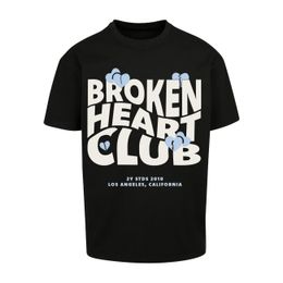 T-Shirt 2Y STUDIOS "2Y Studios Broken Heart Club Oversize Tee", Jungen, Gr. S, schwarz, 100% Baumwolle, bedruckt, oversize, Rundhals, Shirts T-Shirt