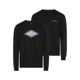 Langarmshirt Quiksilver "DESERT WAVE BEYOND WAVE LS PAK", Herren, Gr. XL, schwarz (assorted), Jersey, Obermaterial: 100% Baumwolle, Rundhals, Shirts Langarmshirt, f&uuml;r sportliche Aktivit&auml;ten und Streetwear, aus Baumwolle