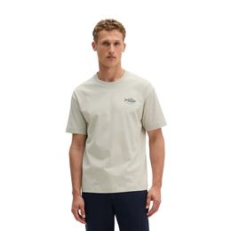 Marc O'Polo MARC O'POLO Herren T-Shirt "mit Fisch-R&uuml;ckenprint"grau kit, Basic, Gr. XL, unifarben, Obermaterial: 100% Baumwolle, Shirts