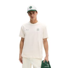 Marc O'Polo T-Shirt MARC O'POLO "mit r&uuml;ckseitigem Fu&szlig;ball-Motiv", Jungen, Gr. L, wei&szlig; cotton, Obermaterial: 100% Baumwolle, unifarben, Basic, relaxed fit, Rundhals, normaler Saum, Shirts T-Shirt