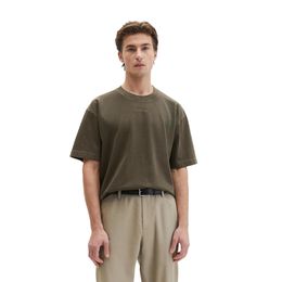 Marc O'Polo T-Shirt MARC O'POLO "aus schwerem Bio-Baumwoll-Jersey", Jungen, Gr. L, schwarz nickle, Obermaterial: 100% Baumwolle, unifarben, Basic, loose fit, Rundhals, Shirts T-Shirt