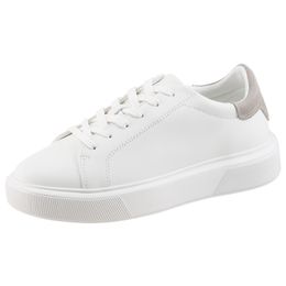 Marc O'Polo MARC O'POLO Damen Sneaker "KAIRA", Gr. 40wei&szlig;, sand, Glattleder, Veloursleder, unifarben mit Farbeinsatz, Schuhe, Schn&uuml;rschuh, Halbschuh,