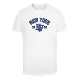 T-Shirt MisterTee "MisterTee NYC Basketball Tee", Jungen, Gr. L, wei&szlig;, 100% Baumwolle, bedruckt, normal, Rundhals, Shirts T-Shirt