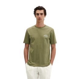 Marc O'Polo T-Shirt MARC O'POLO "mit sommerlichem R&uuml;ckenprint", Jungen, Gr. M, fresh seaweed, Obermaterial: 100% Baumwolle, unifarben, regular fit, normaler Saum, Shirts T-Shirt