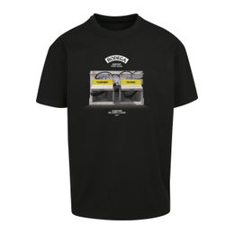T-Shirt "Upscale by Mister Tee Herren Bodega Oversize Tee", Jungen, Gr. M, schwarz, 100% Baumwolle, UPSCALE BY MISTER TEE, unifarben, oversize, Rundhals, Shirts T-Shirt
