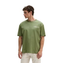 Marc O'Polo MARC O'POLO Herren T-Shirt "mit Fisch-R&uuml;ckenprint"sage gr&uuml;n, Basic, Gr. XXL, unifarben, Obermaterial: 100% Baumwolle, Shirts