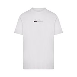 T-Shirt MisterTee "MisterTee Herren Become the Change Butterfly 2.0 Tee", Jungen, Gr. M, wei&szlig;, 100% Baumwolle, bedruckt, normal, Rundhals, Shirts T-Shirt
