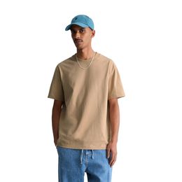 Marc O'Polo T-Shirt MARC O'POLO DENIM "aus schwerem Bio-Baumwoll-Jersey", Jungen, Gr. L, frosty sand, Obermaterial: 100% Baumwolle, unifarben, Basic, relaxed fit, Rundhals, normaler Saum, Shirts T-Shirt