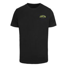 T-Shirt MisterTee "MisterTee Compton Grunge Look Tee", Jungen, Gr. M, schwarz, 100% Baumwolle, bedruckt, normal, Rundhals, Shirts T-Shirt